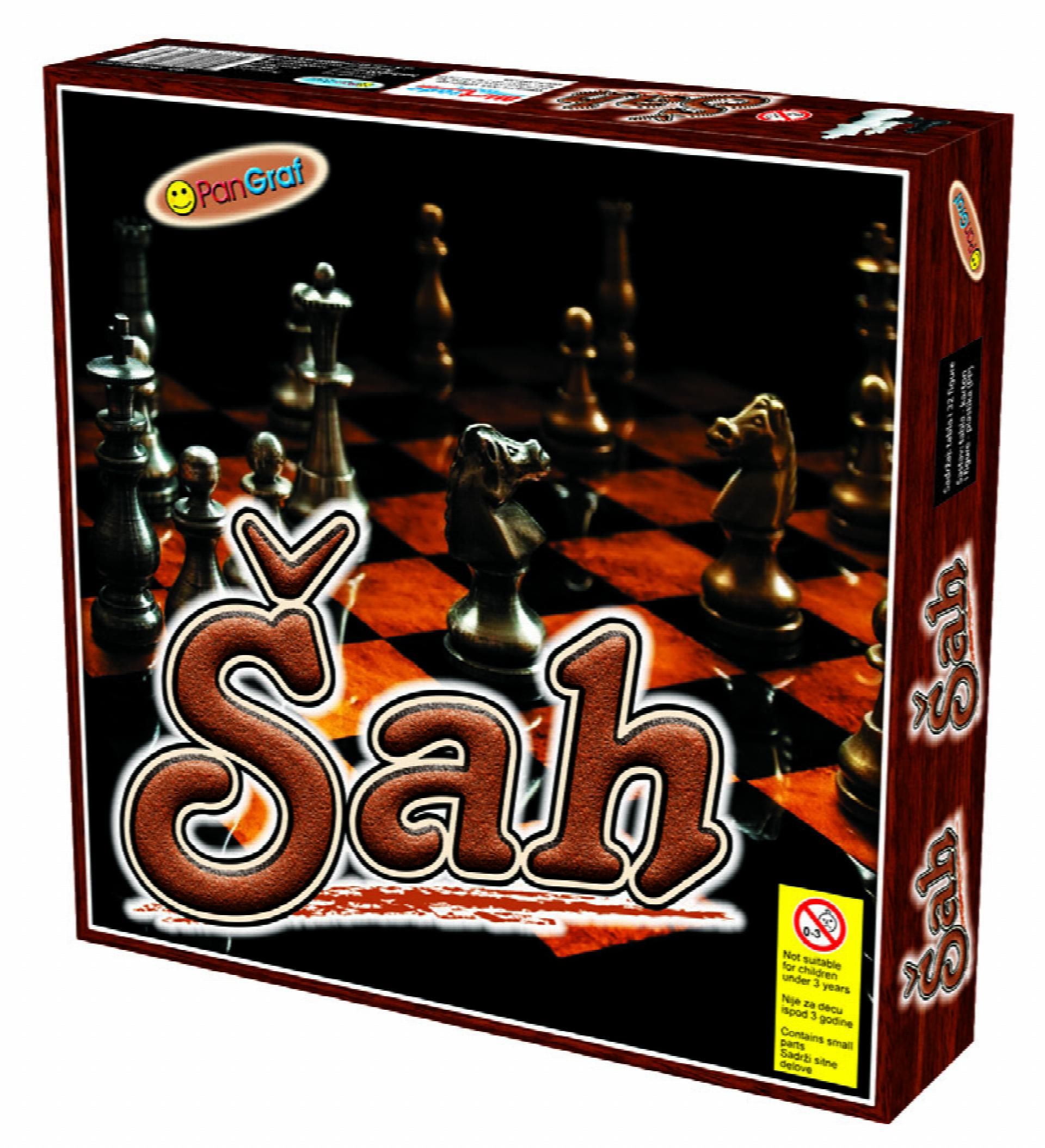 PANGRAF Društvena igra - Šah, dama, mica - 1-SAH