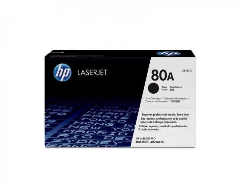 HP 80A Black (CF280A) Original LaserJet Toner Cartridge - 80386
