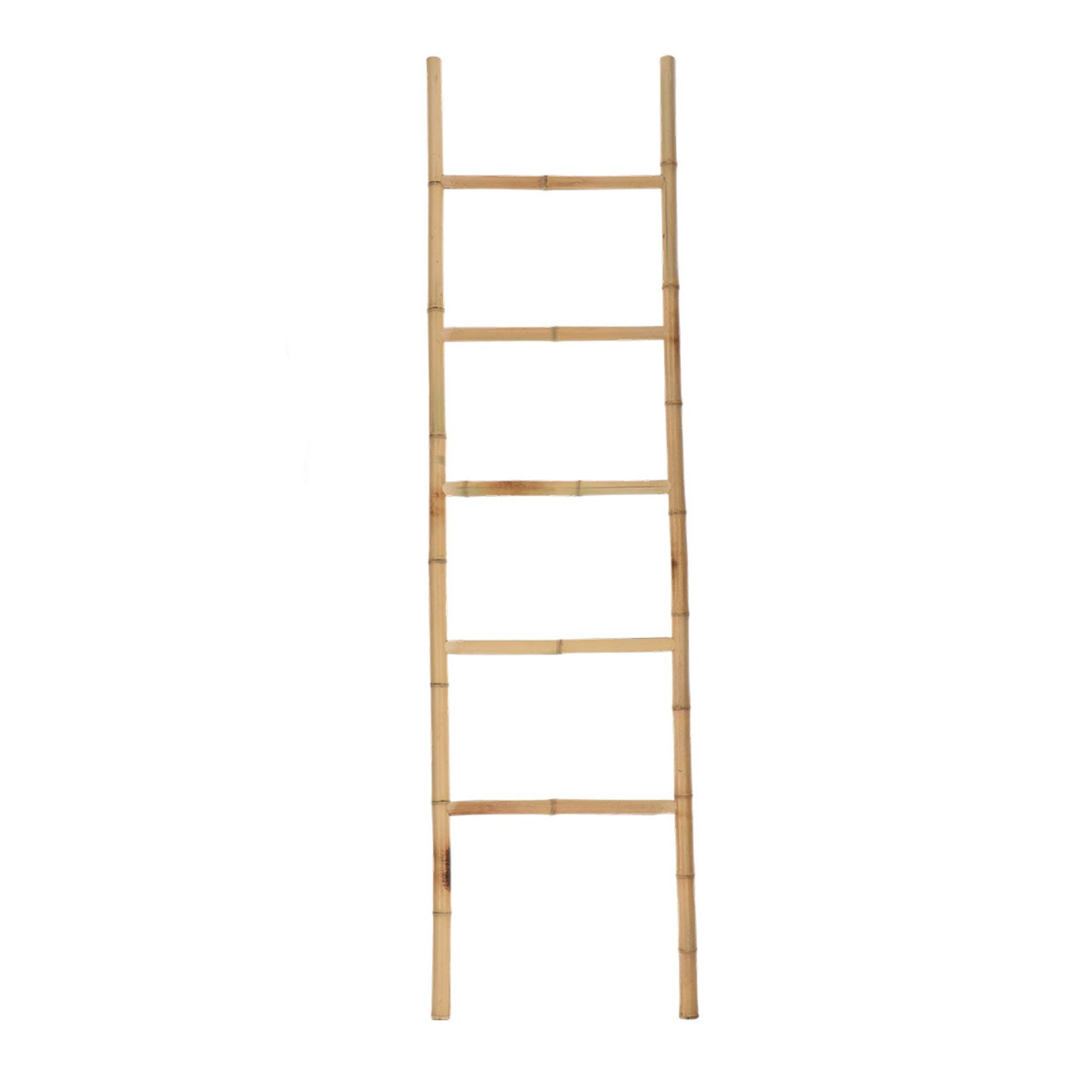 TENDANCE Merdevine za peškire sa 5 prečki bambus 45X2,5X170 cm - 9638195