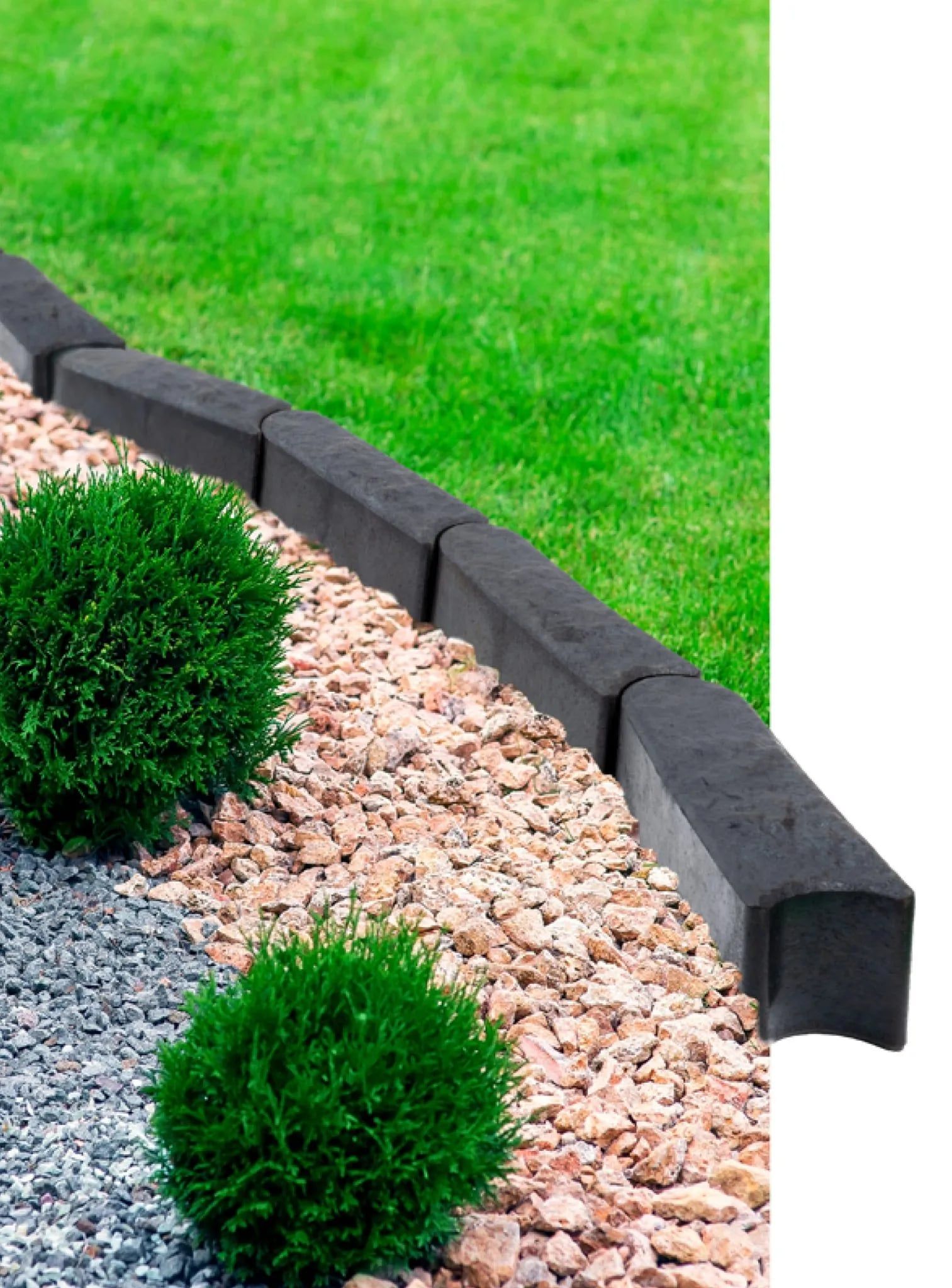 Ivičnjak za travnjak graphite 30 x 10 x 12 cm - EU5100299