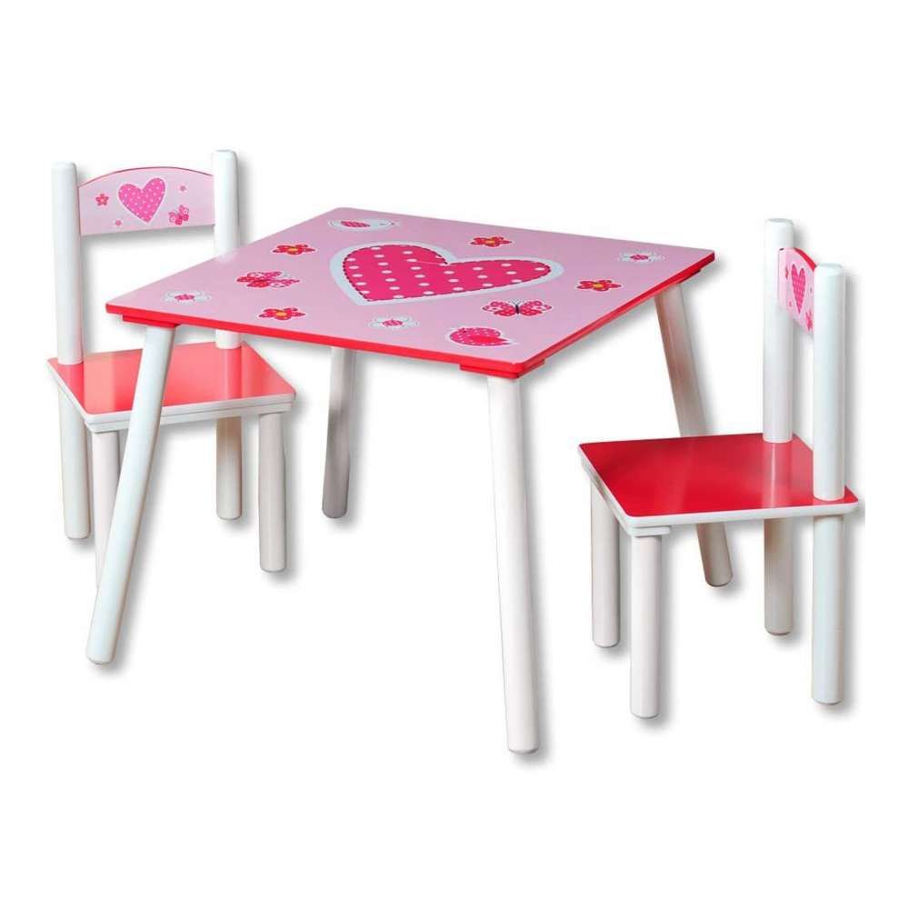 KESPER Dečiji sto sa 2 stolice rozi - KSP17722