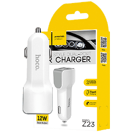 hoco. Auto punjač za telefon, 2 x USB, 5V / 2.4 A - Z23 Grand Style ...