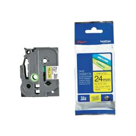 Traka TZe-651 crna na žuto 24mm - 0190