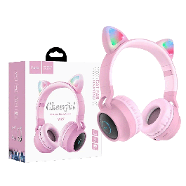 hoco. Bluetooth slušalice - W27 Cat Ear, roza - 48638