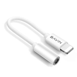 BAVIN Adapter AUX-19 lightning na 3.5mm, bela - 90119