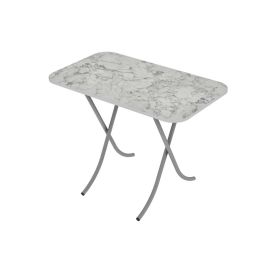 ALESTA Sklopivi sto Beli mermer 10028BM - AL10028BM