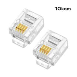 Konektor RJ11 telefonski 6P4C JWD-C13 10 kom - 99964