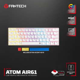 Tastatura mehanička Gaming Fantech MK311 RGB Atom AIR 61 bela (red ...