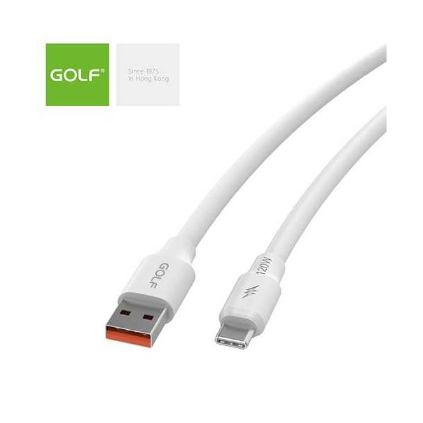 GOLF USB kabl na Tip C 1m GC-98T 6A 120W, bela - 00G199