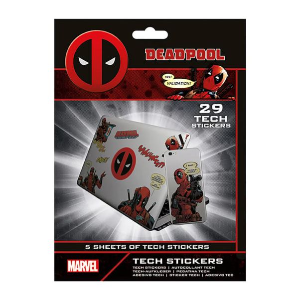 PYRAMID INTERNATIONAL Deadpool (Merc with a Mouth) Tech Stickers - 049818