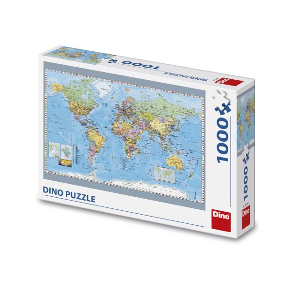 DINO Puzzle Politička mapa sveta 1.000 delova (532489) - 11021-1