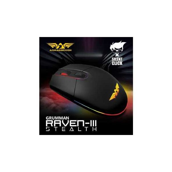 ARMAGGEDDON Raven III Stealth Gaming miš USB optički - 114266