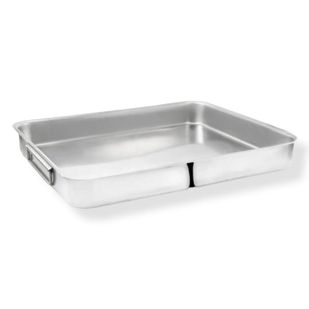 BRATSTVO Pleh inox 50x34x10 cm sa ručkama - Bi-0084