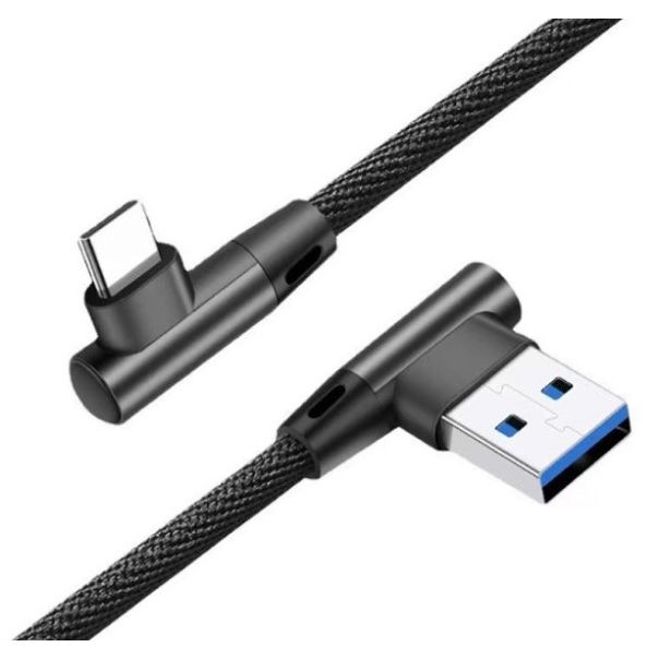 Kabl USB Type-C, pod uglom, 1m, crna - 44443