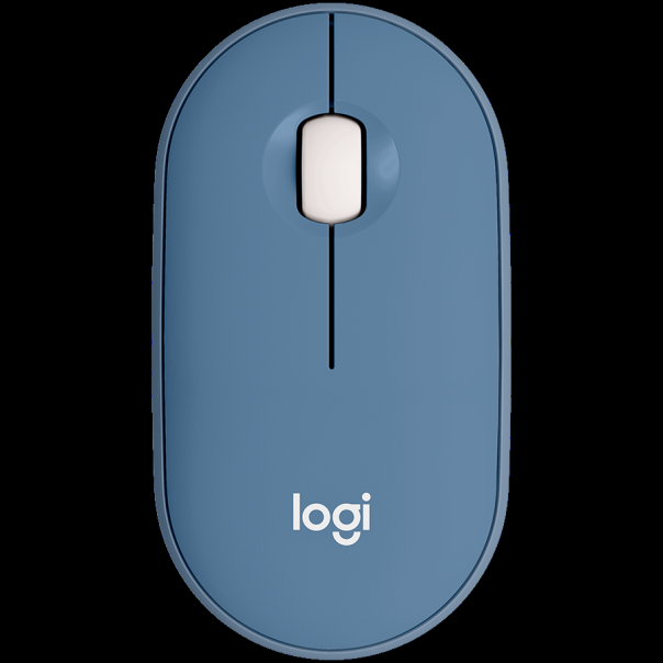 LOGITECH Pebble M350 Wireless Mouse - BLUEBERRY - 2.4GHZ BT - 910-006753