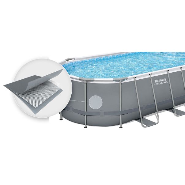 BESTWAY Bazen za metalnim okvirom, merdevinama i filter pumpom 549x274x122cm Pool Power steel ...