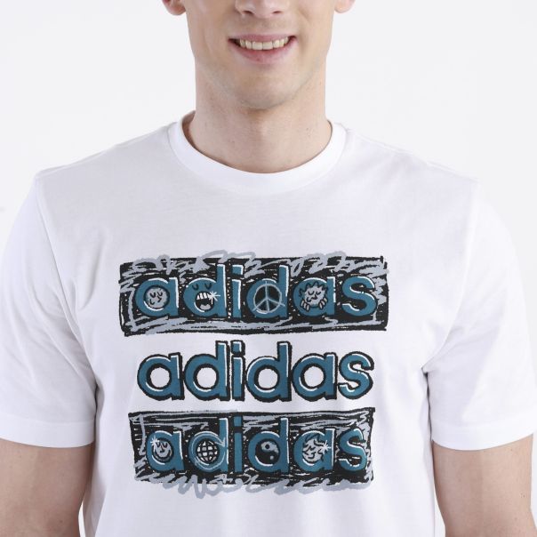 ADIDAS Majica kratak rukav m doodle mlt t M - HY1338