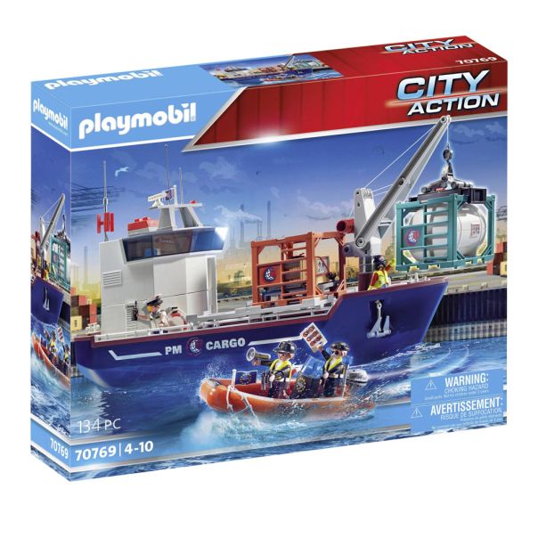 PLAYMOBIL City Action Kargo brod i čamac - 32481