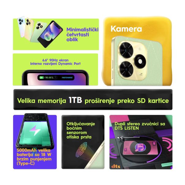 TECNO Spark 20C 4/128GB, bela - R2188